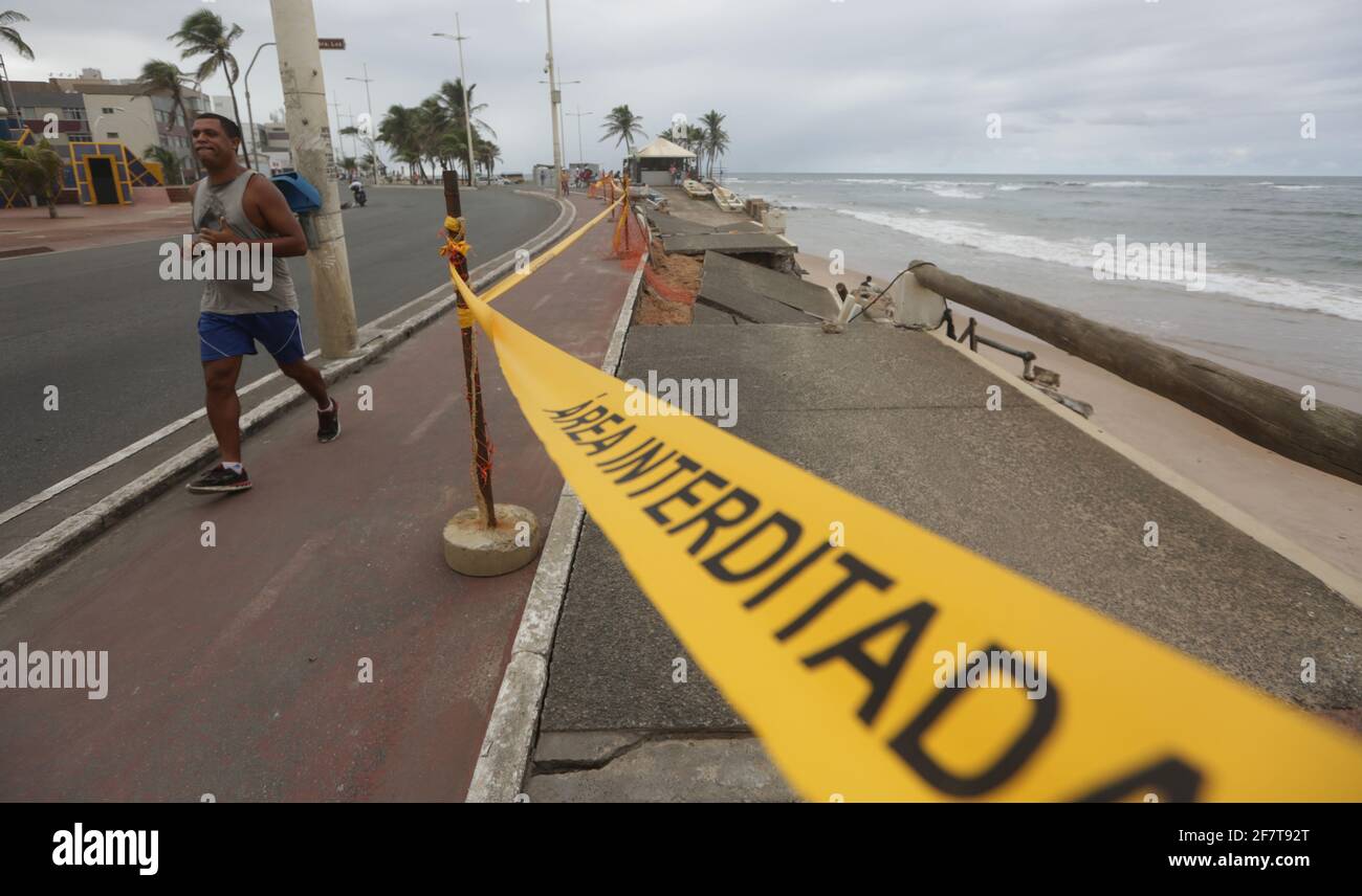 salvador, bahia / brazil - May 30, 2017: View of destruction caused by ...