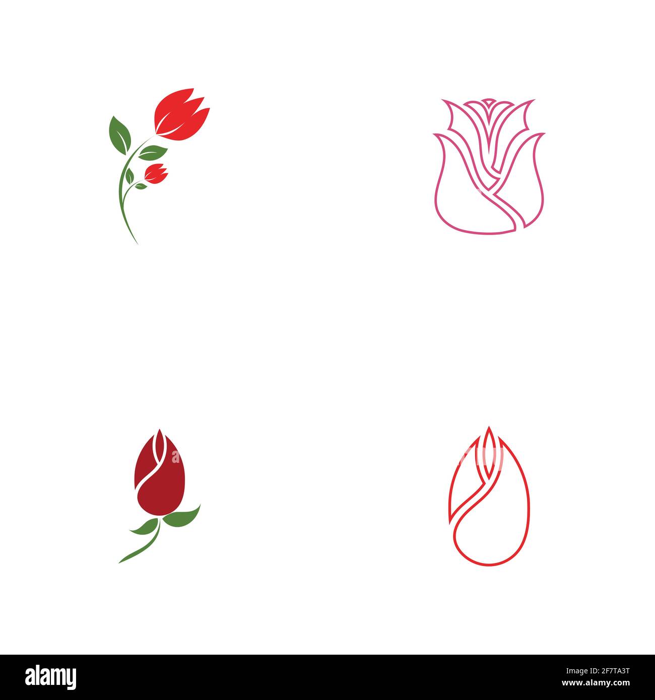 Beautiful Contour Logo with Rose Flower for Boutique or Beauty Salon or ...