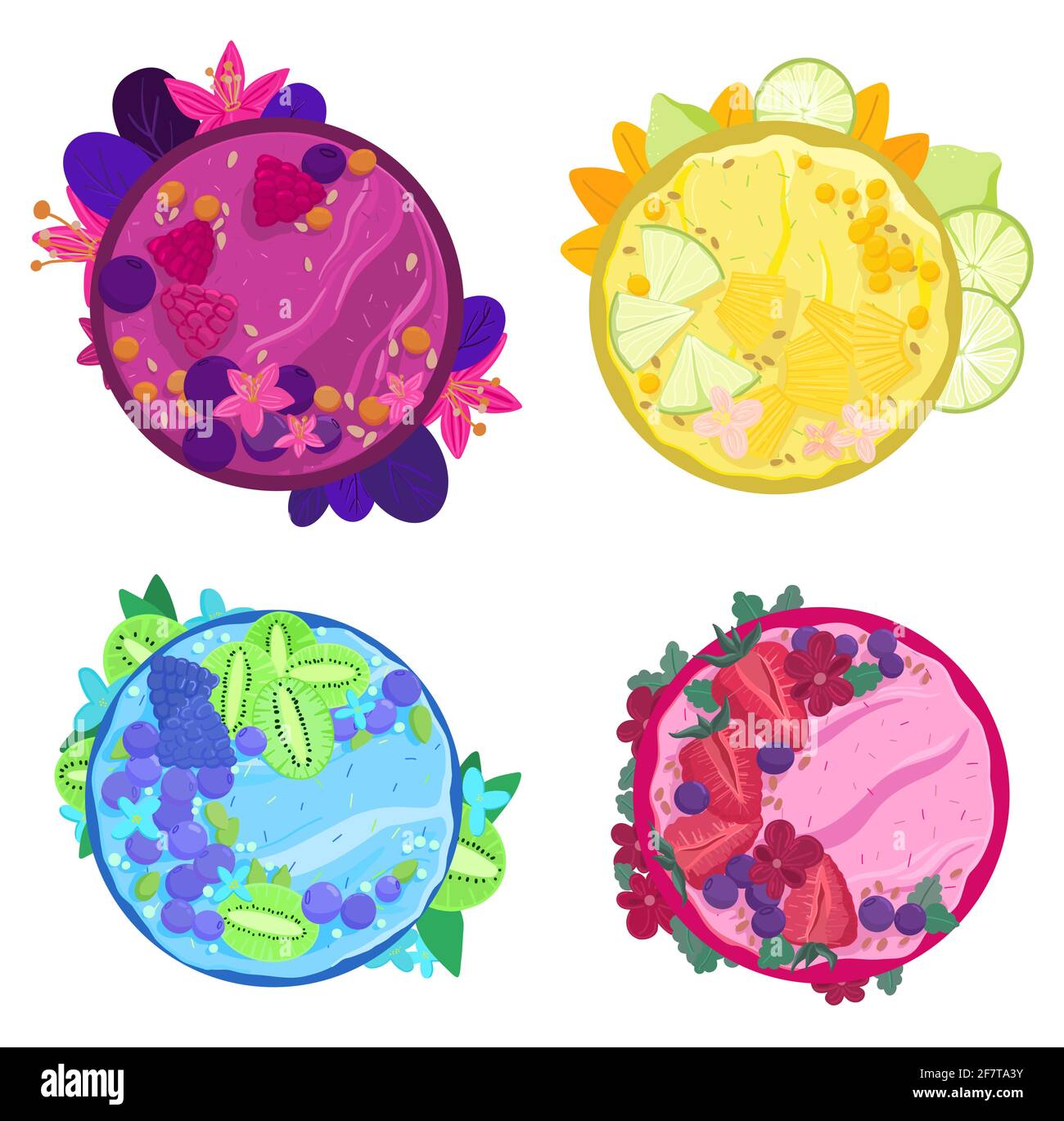 Tasty healthy useful breakfast Stock Vector Images - Alamy