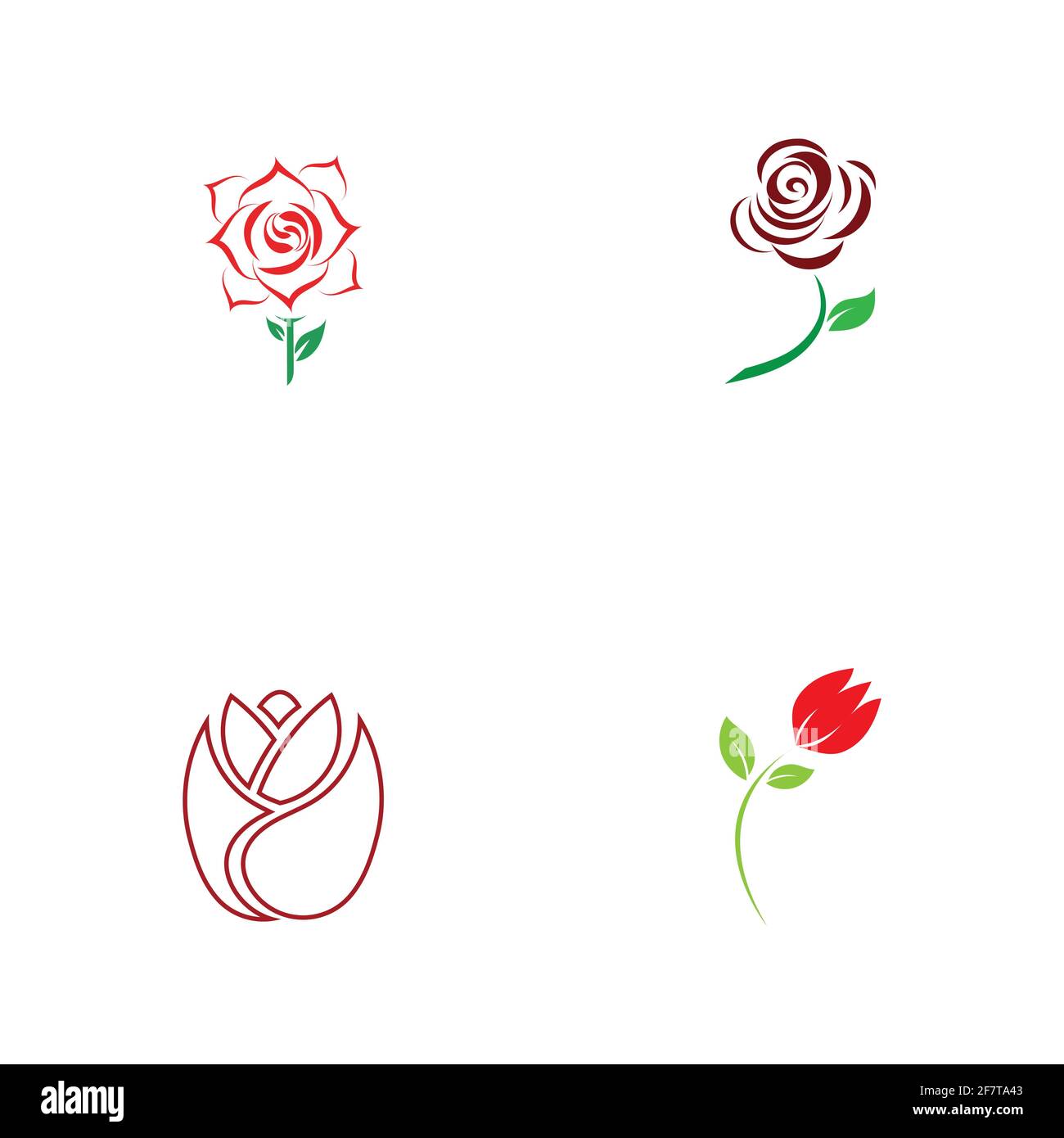 Beautiful Contour Logo with Rose Flower for Boutique or Beauty Salon or ...