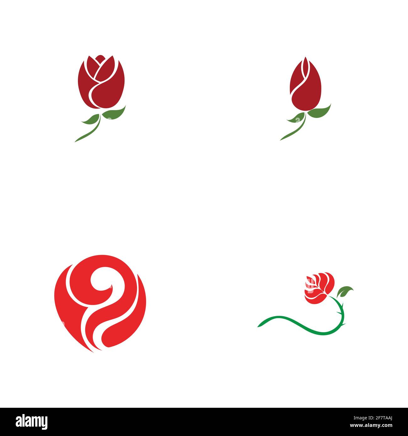 Beautiful Contour Logo with Rose Flower for Boutique or Beauty Salon or ...