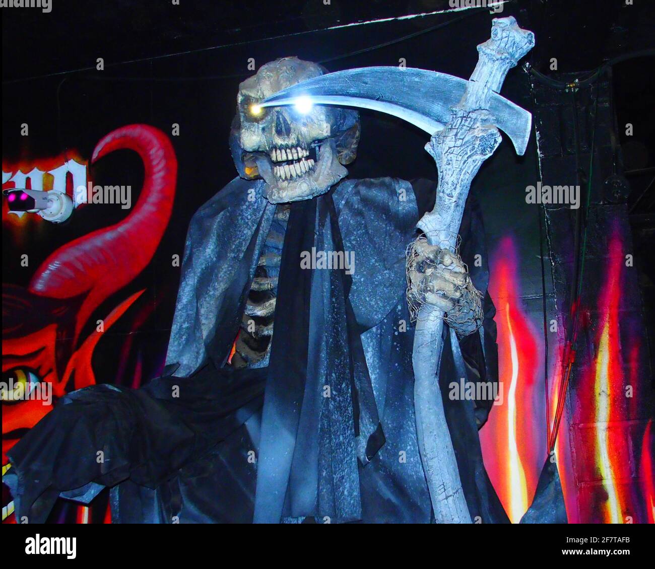 Coney Island, New York, USA. 9th Apr, 2021. Scary characters are part ...