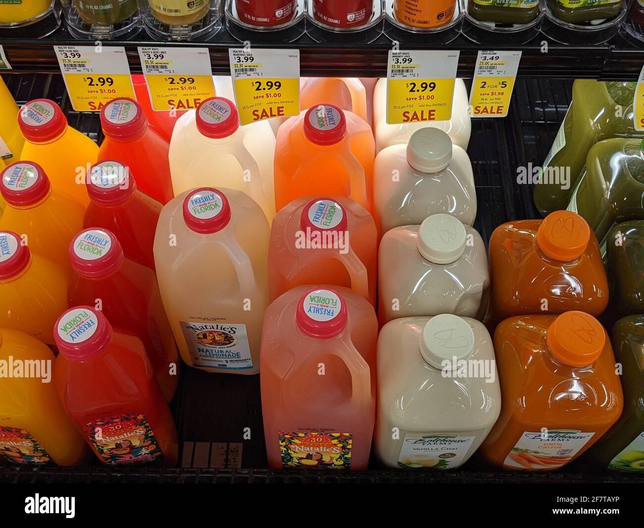 Various Juice Drinks Available for Purchase Stock Photo - Alamy