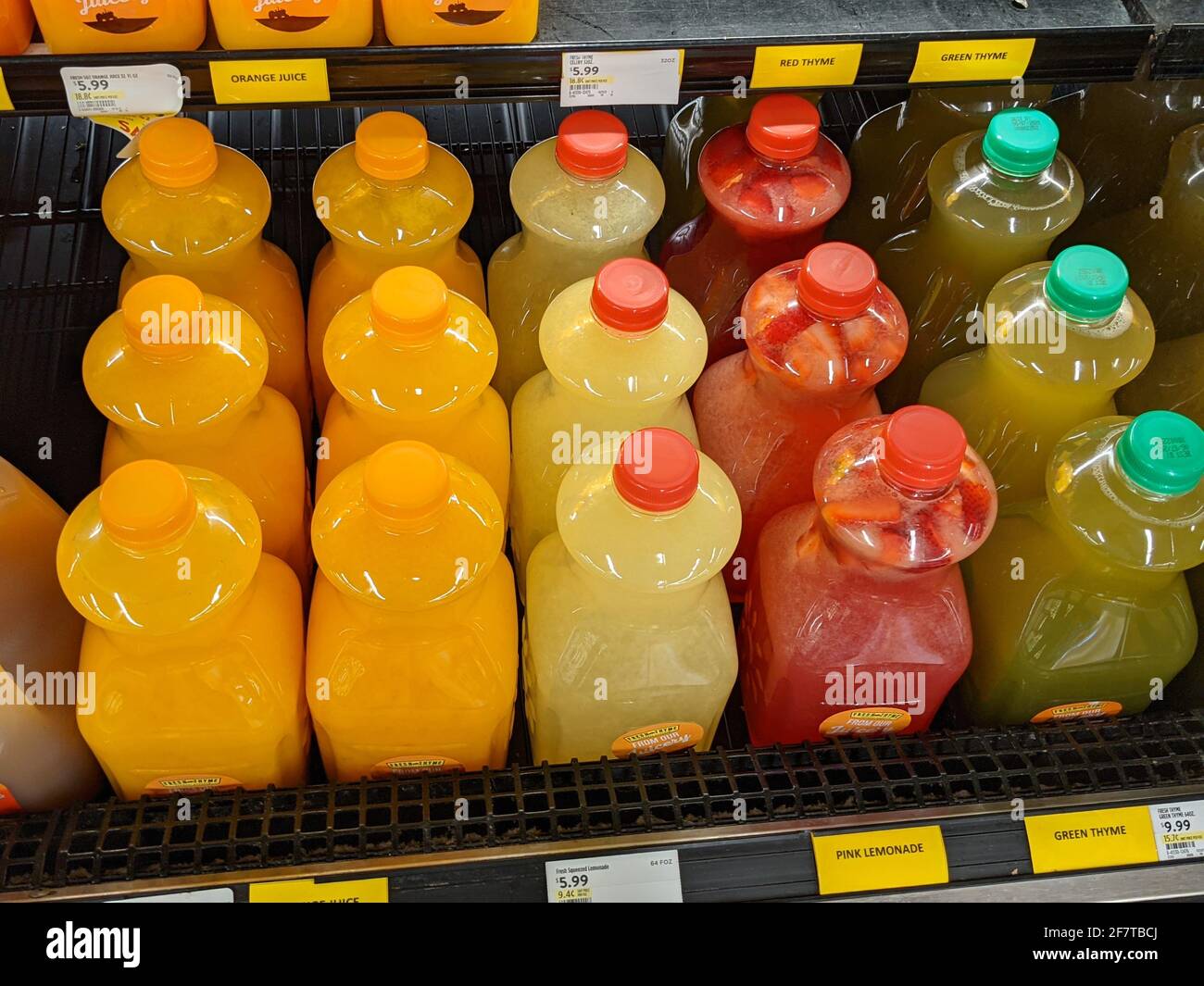 Various Juice Drinks Available for Purchase Stock Photo - Alamy