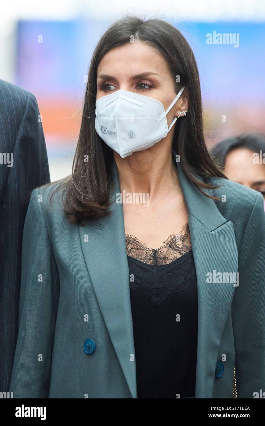 09-04-2021 Madrid Queen Letizia and King Felipe attend the opening of ...