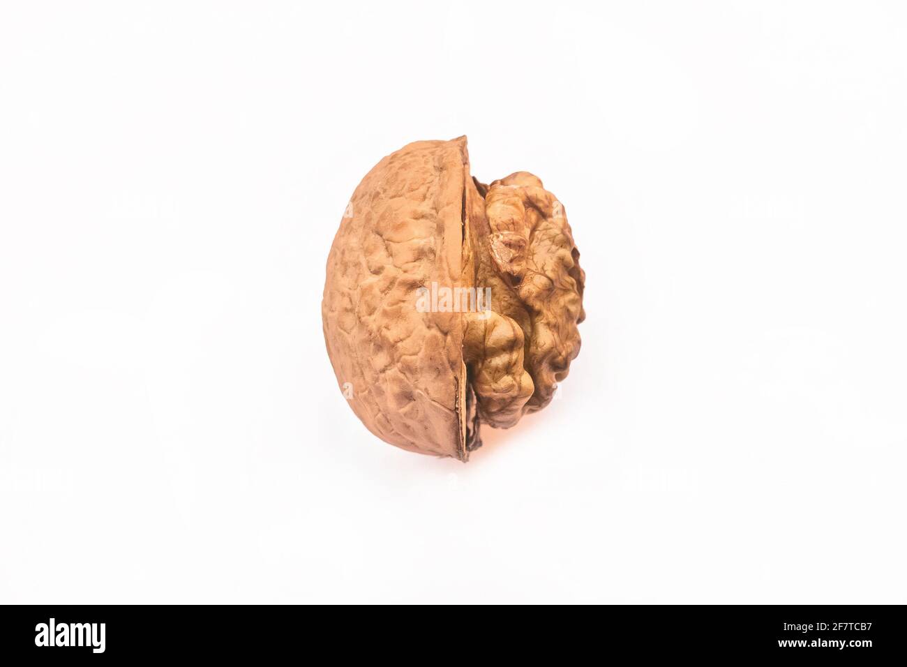 Half walnut isolated on white background, peeled walnut Stock Photo - Alamy
