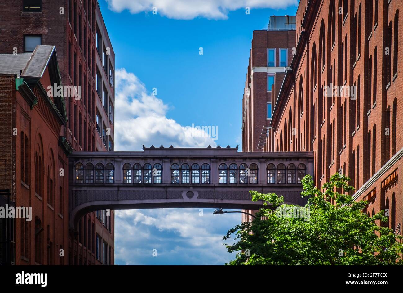 New York City, USA, May 2019, view of the West 15th street skybridge ...