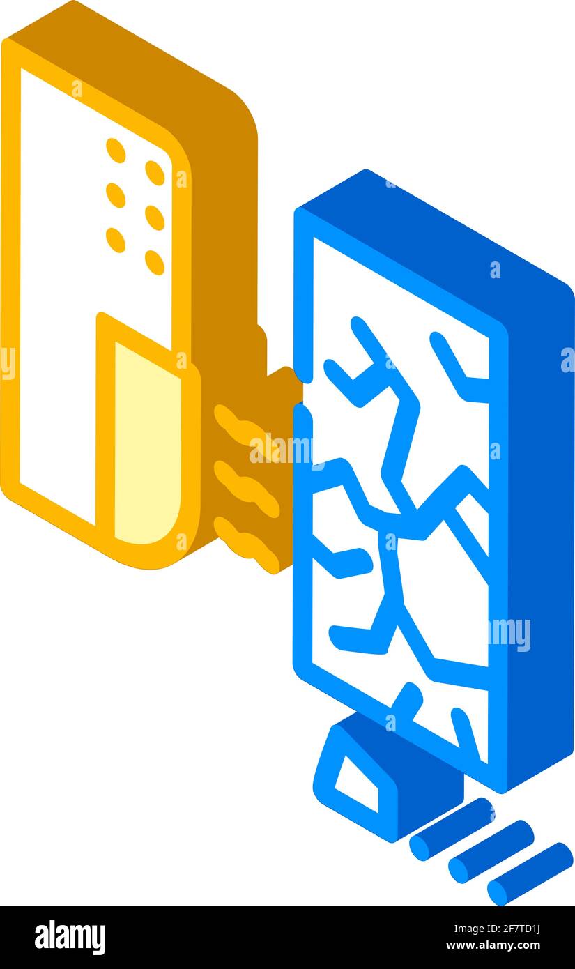 glass break sensor isometric icon vector illustration Stock Vector ...
