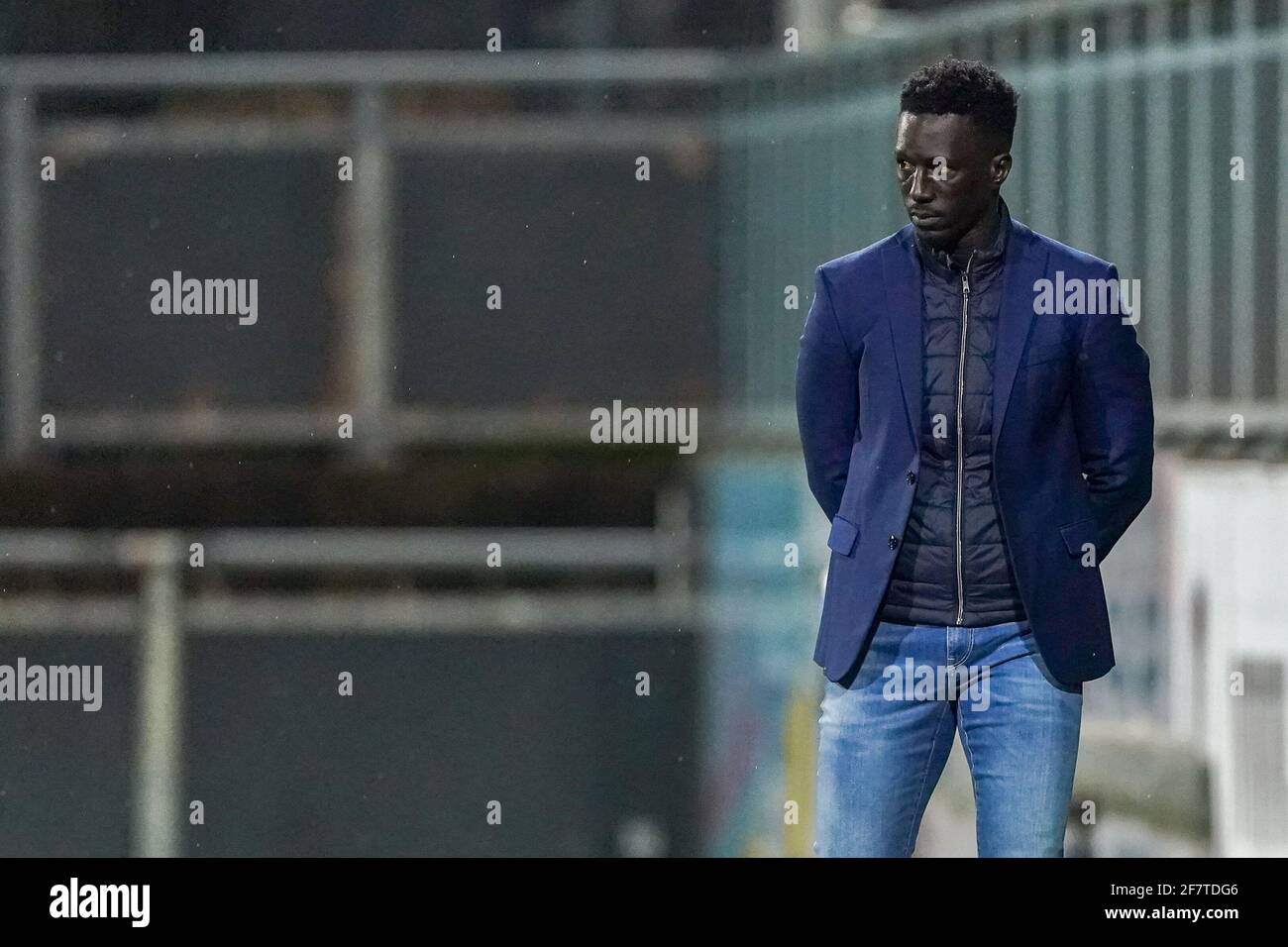 EUPEN, BELGIË - APRIL 9: Coach Mbaye Leye of Standard Luik during the ... EUPEN, BELGIË - APRIL 9: Coach Mbaye Leye of Standard Luik during the ...