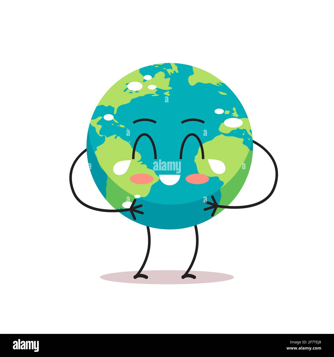 sad earth character crying unhappy cartoon mascot globe personage say ...