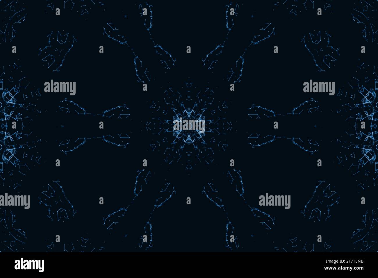 Illustration of blue digital figures on a black background Stock Photo ...