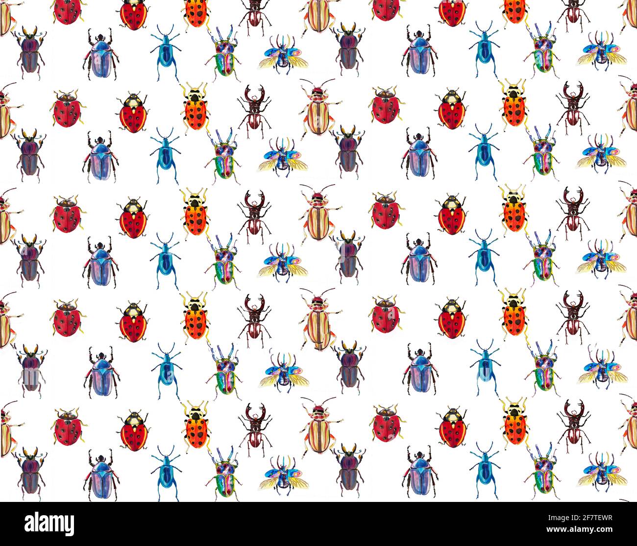 insect and bug patterns for cards fabrics planet Stock Photo - Alamy