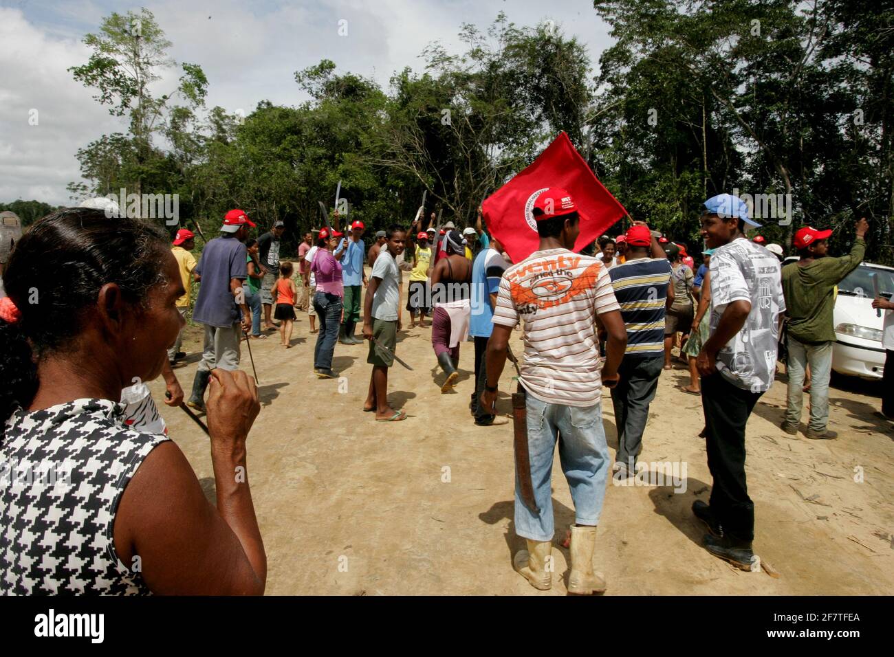 eunapolis, bahia / brazil - april 21, 2010: members of the Landless ...