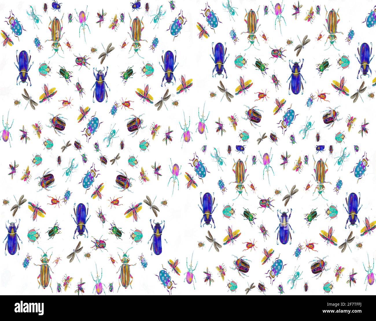 insect and bug patterns for cards fabrics planet Stock Photo - Alamy