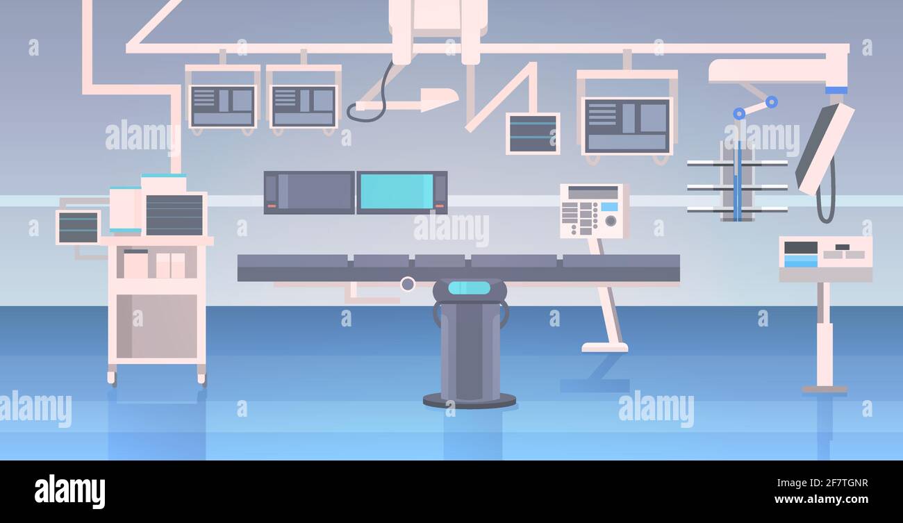 hospital operating table and medical devices modern clinic surgery room ...