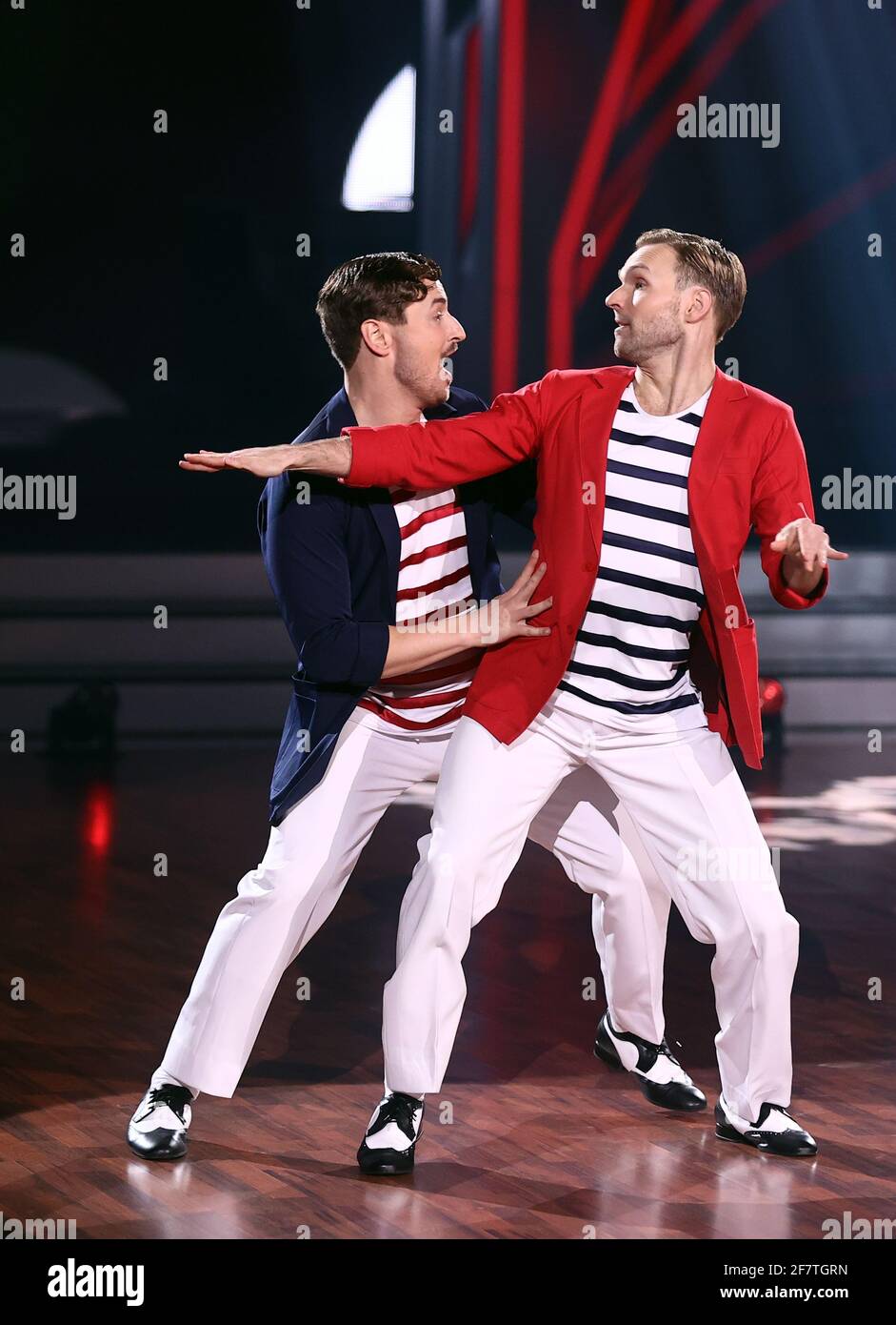 Cologne, Germany. 09th Apr, 2021. Nicolas Puschmann (l), TV star, Vadim ...