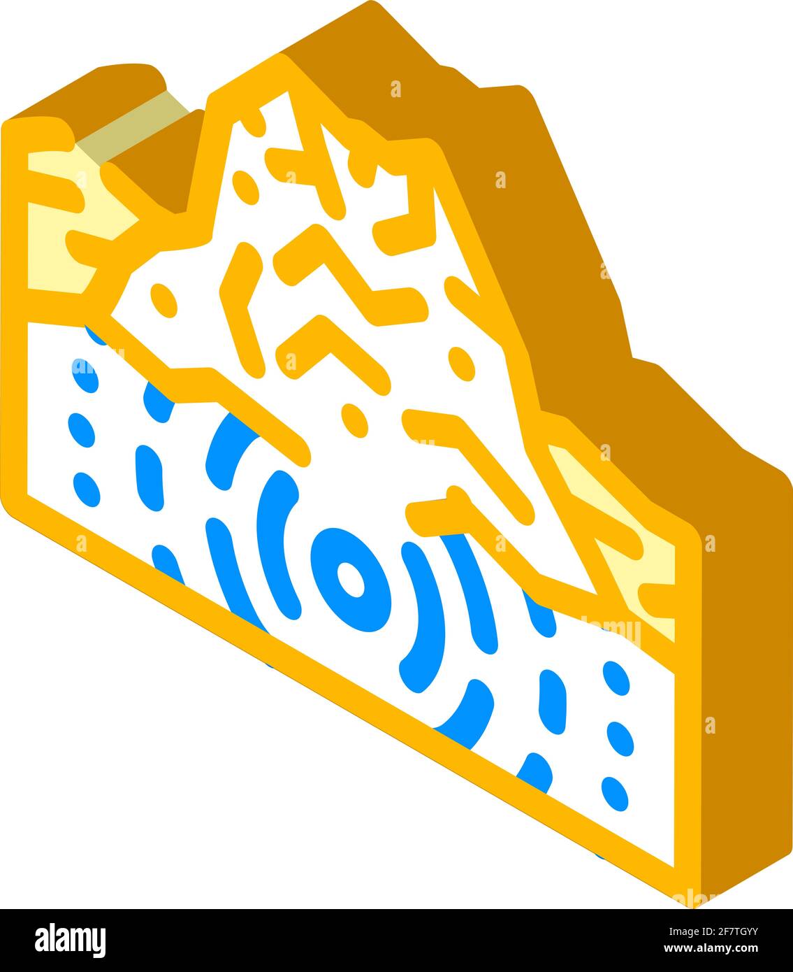 earthquake volcano isometric icon vector illustration color Stock ...