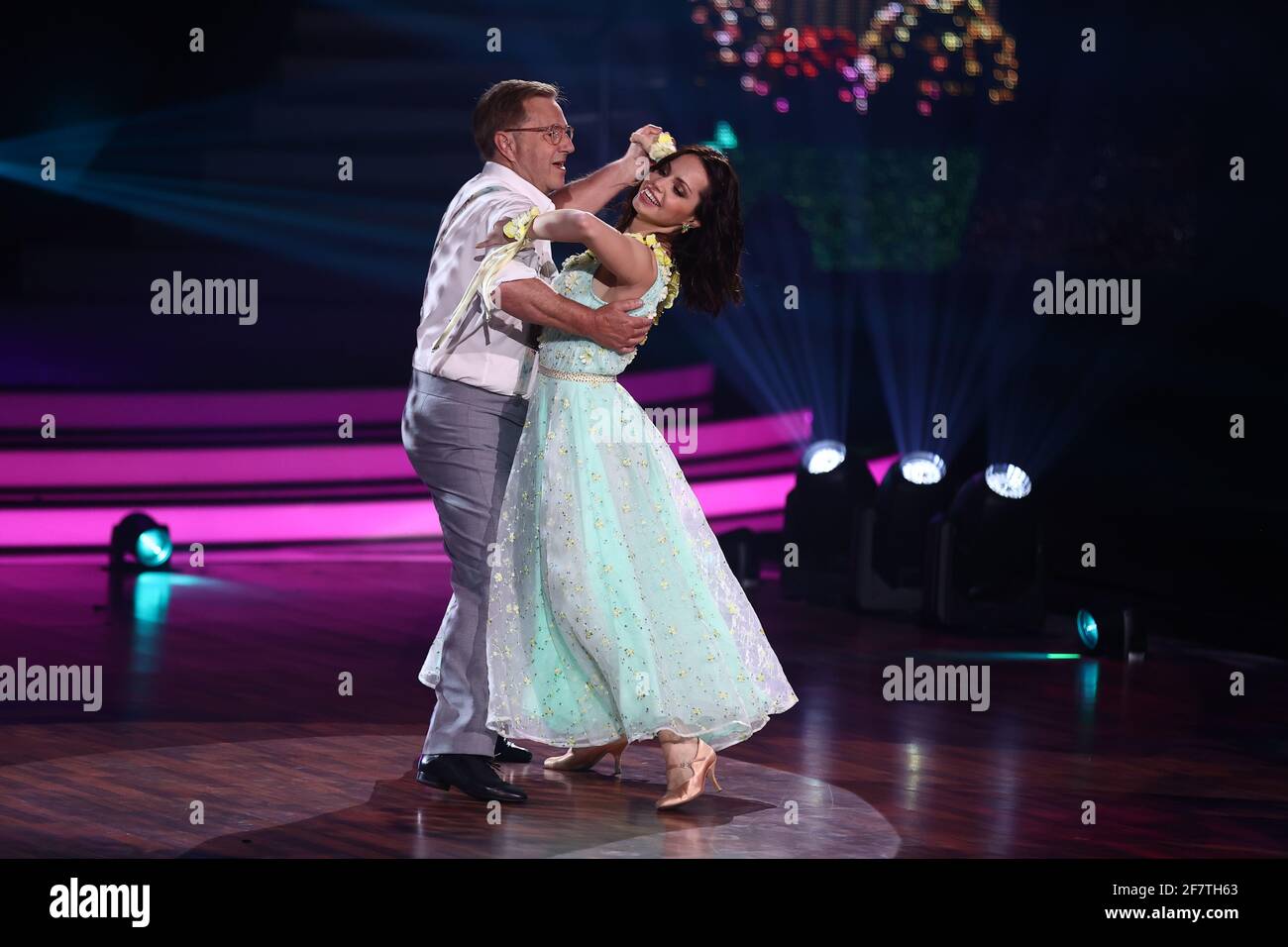 Cologne, Germany. 09th Apr, 2021. Jan Hofer, presenter, and Christina ...