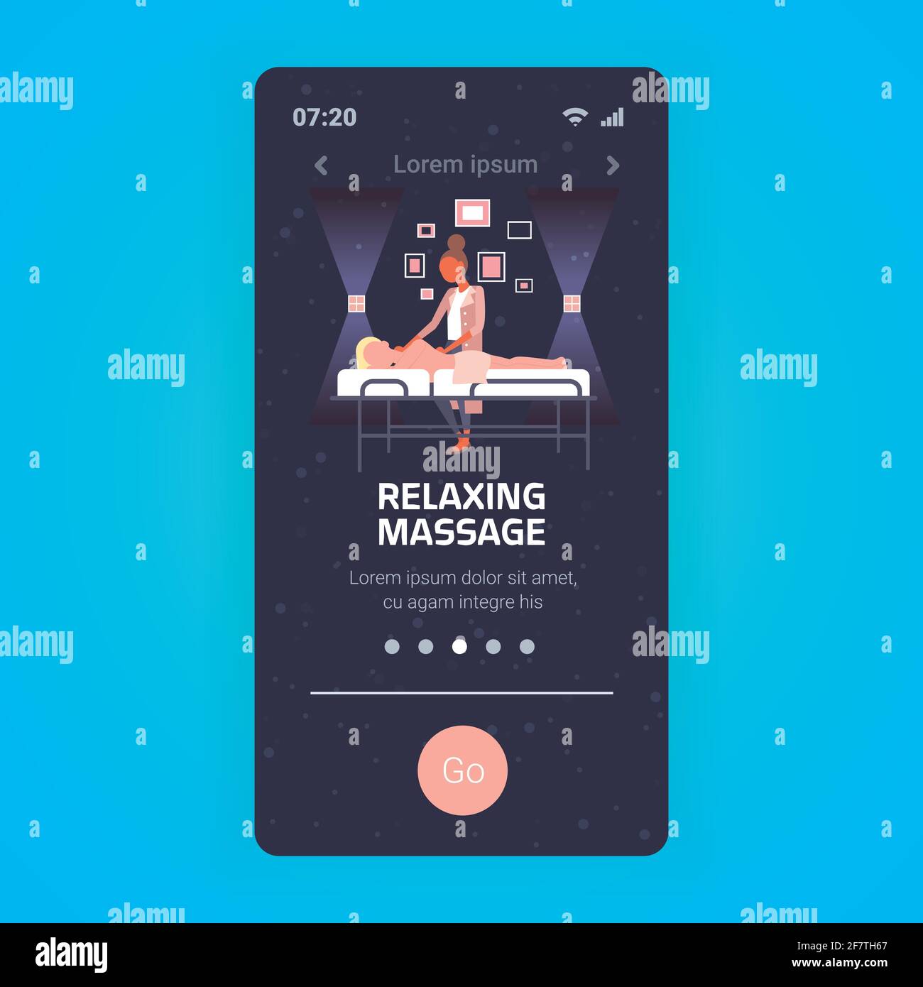 Woman receiving foot massage Stock Vector Images - Alamy