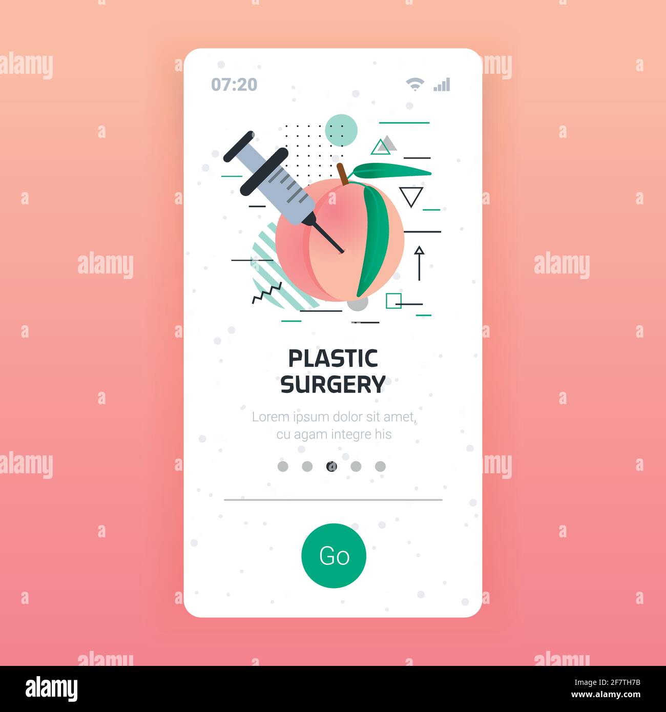 fresh peach with syringe hyaluronic acid injection medical ...