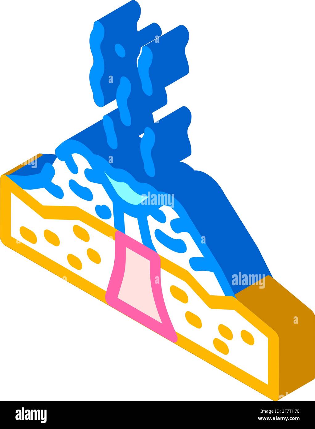 ice type eruptions isometric icon vector illustration Stock Vector ...