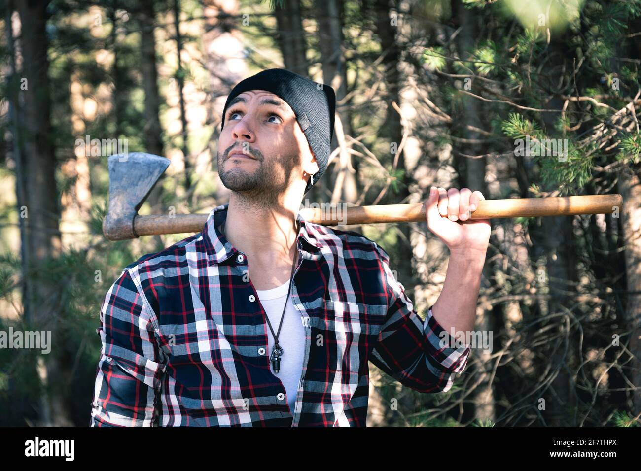 Axe on the shoulder hi-res stock photography and images - Alamy