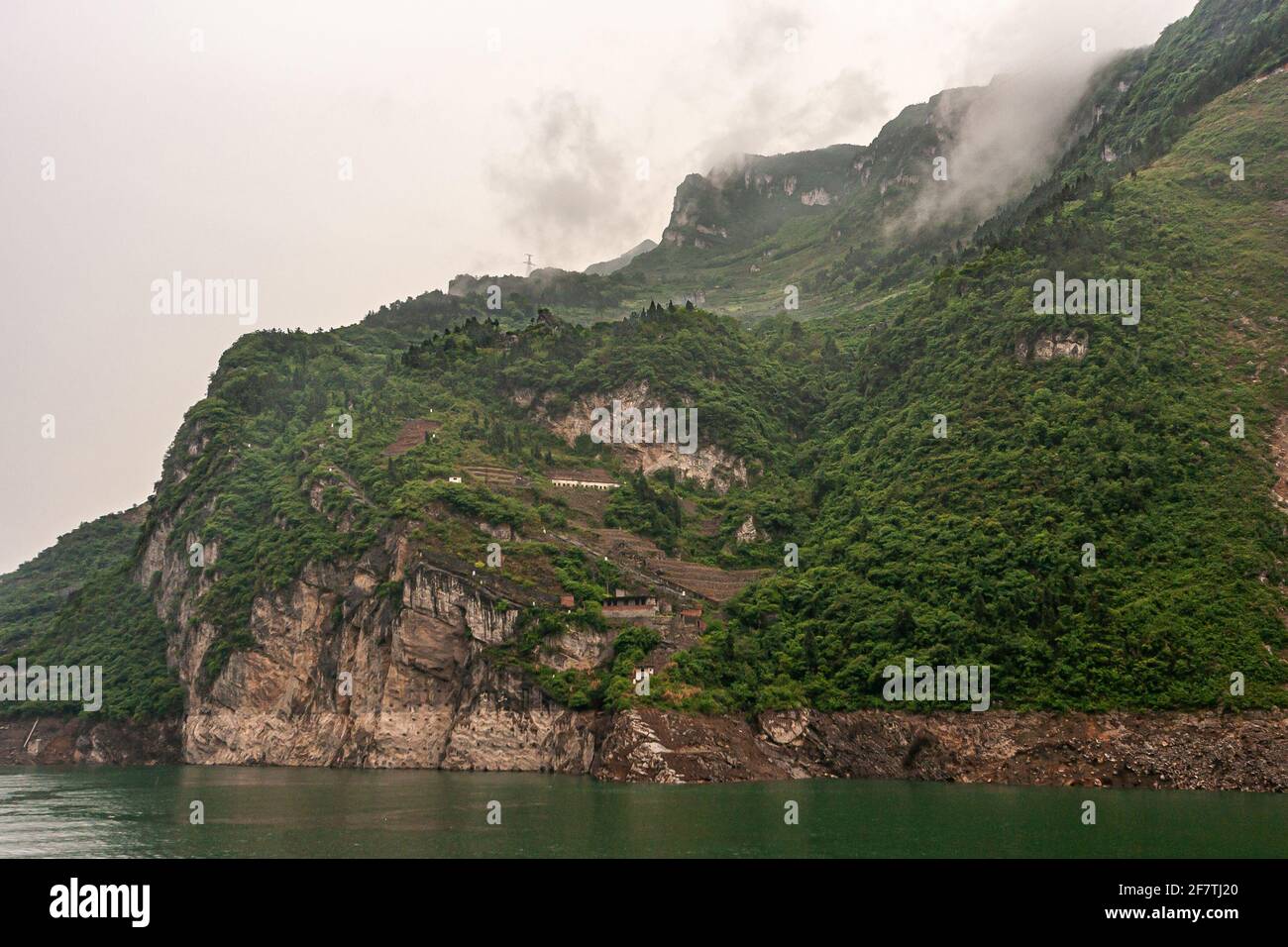 Yangtze River, Xiling Gorge, China - May 6, 2010: Xiangxicun region ...