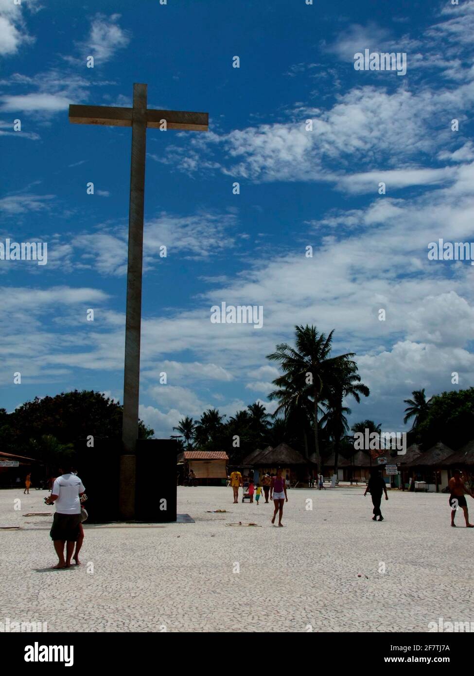 santa cruz cabralia, bahia / brazil - december 27 2009: cross of the ...