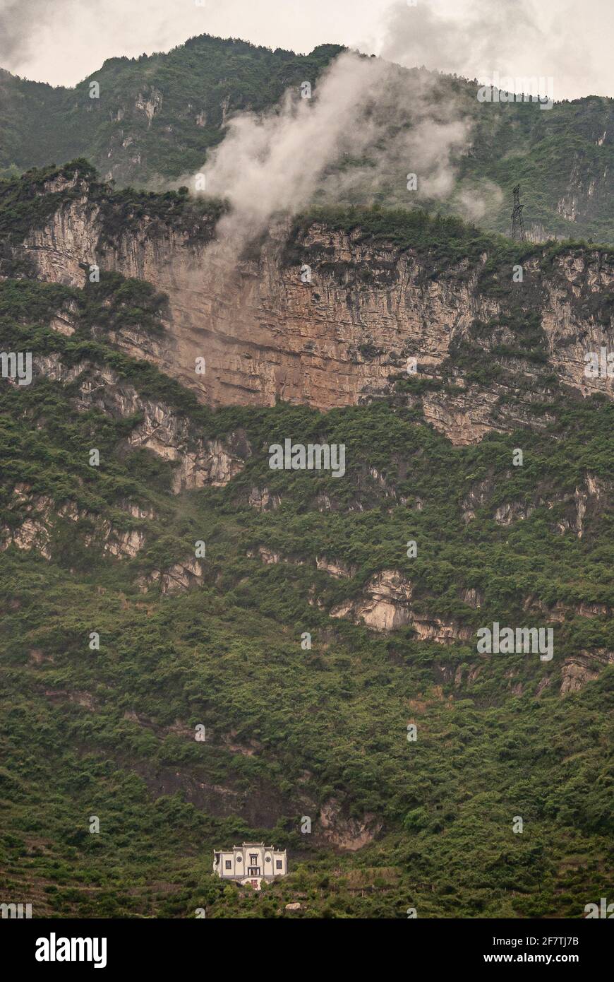 Yangtze River, Three Gorges, China - May 6, 2010: Near Xiling City in ...