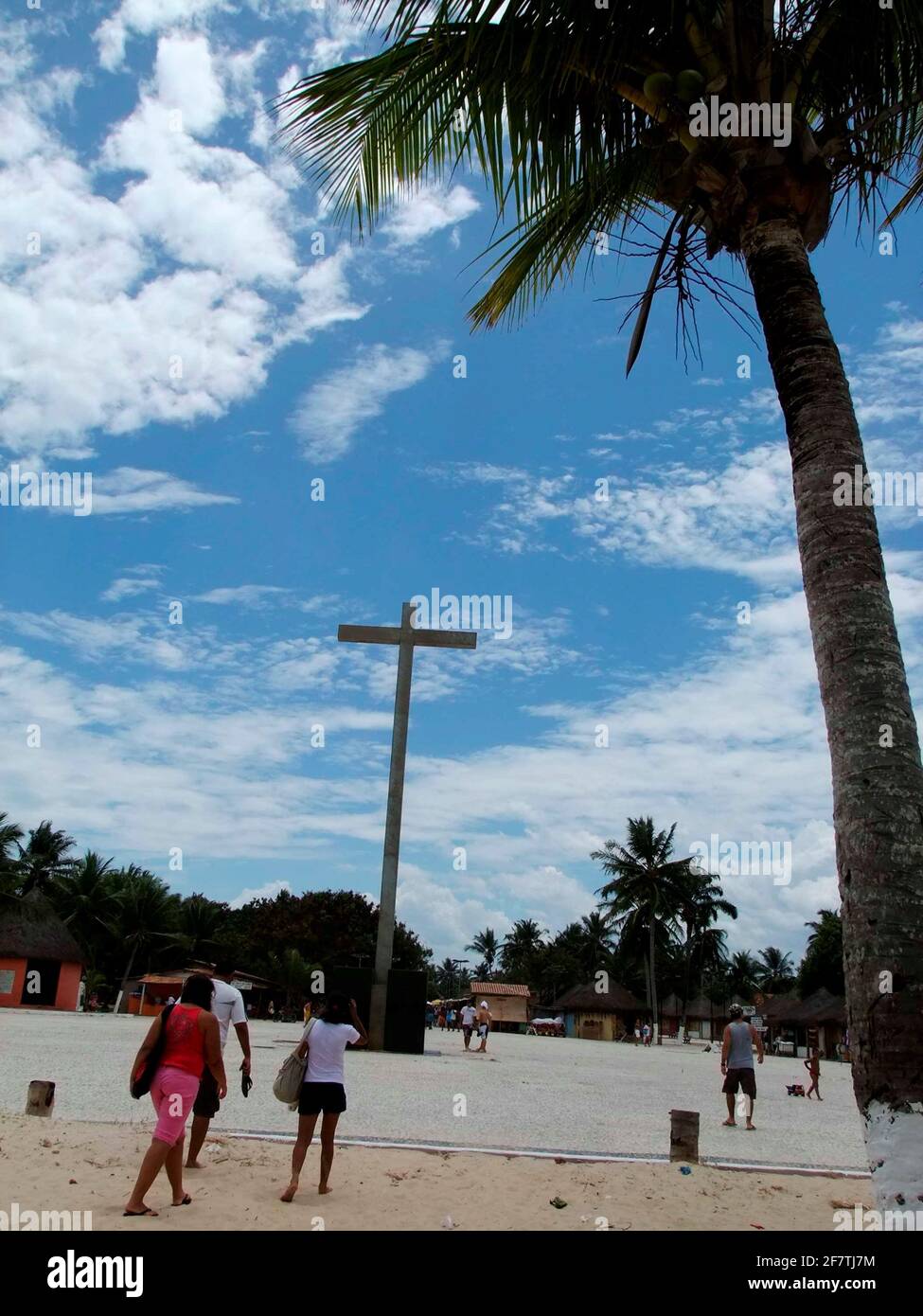 santa cruz cabralia, bahia / brazil - december 27 2009: cross of the ...