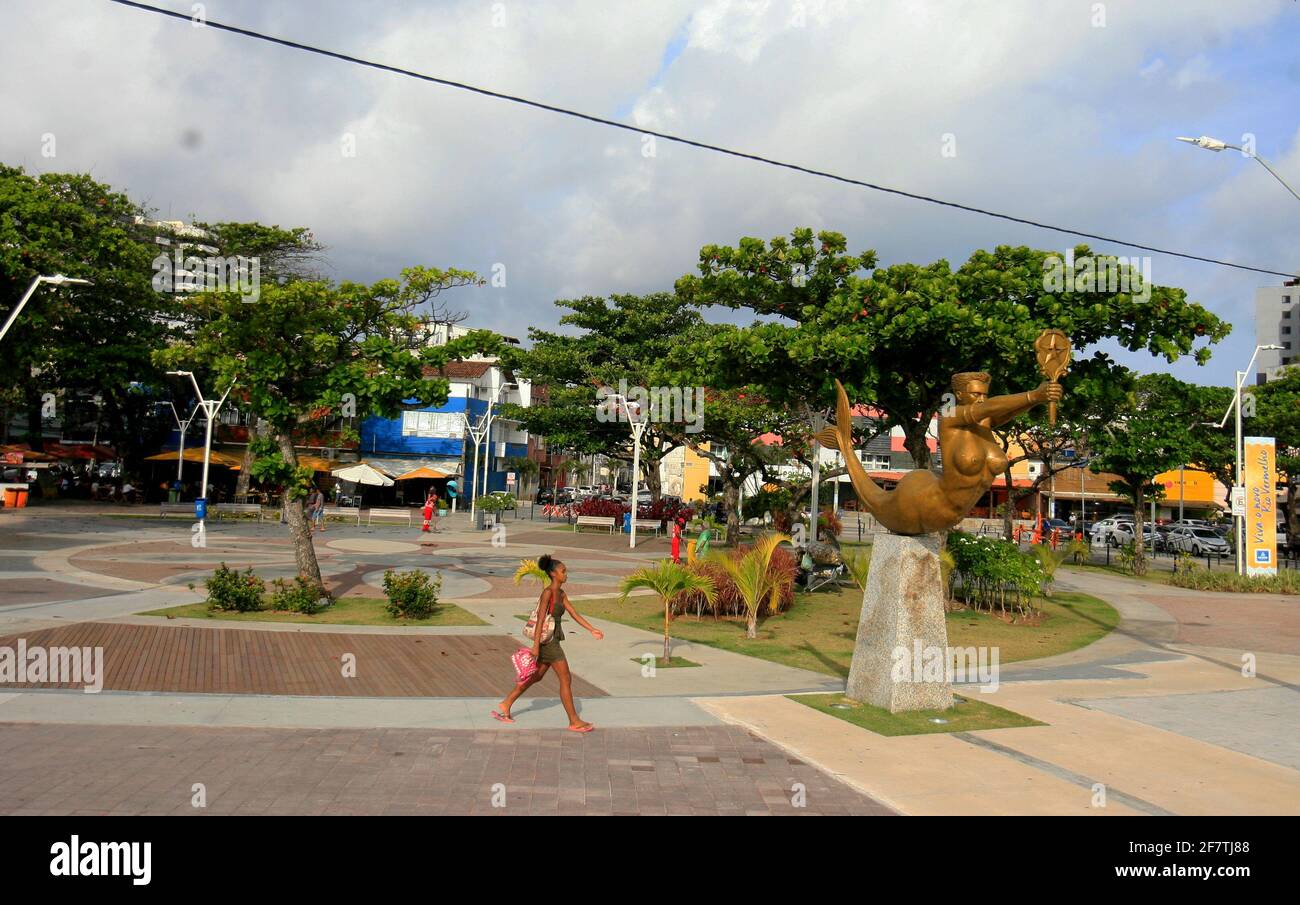salvador, bahia / brazil - january 17, 2018: mermaid sculpture is seen ...