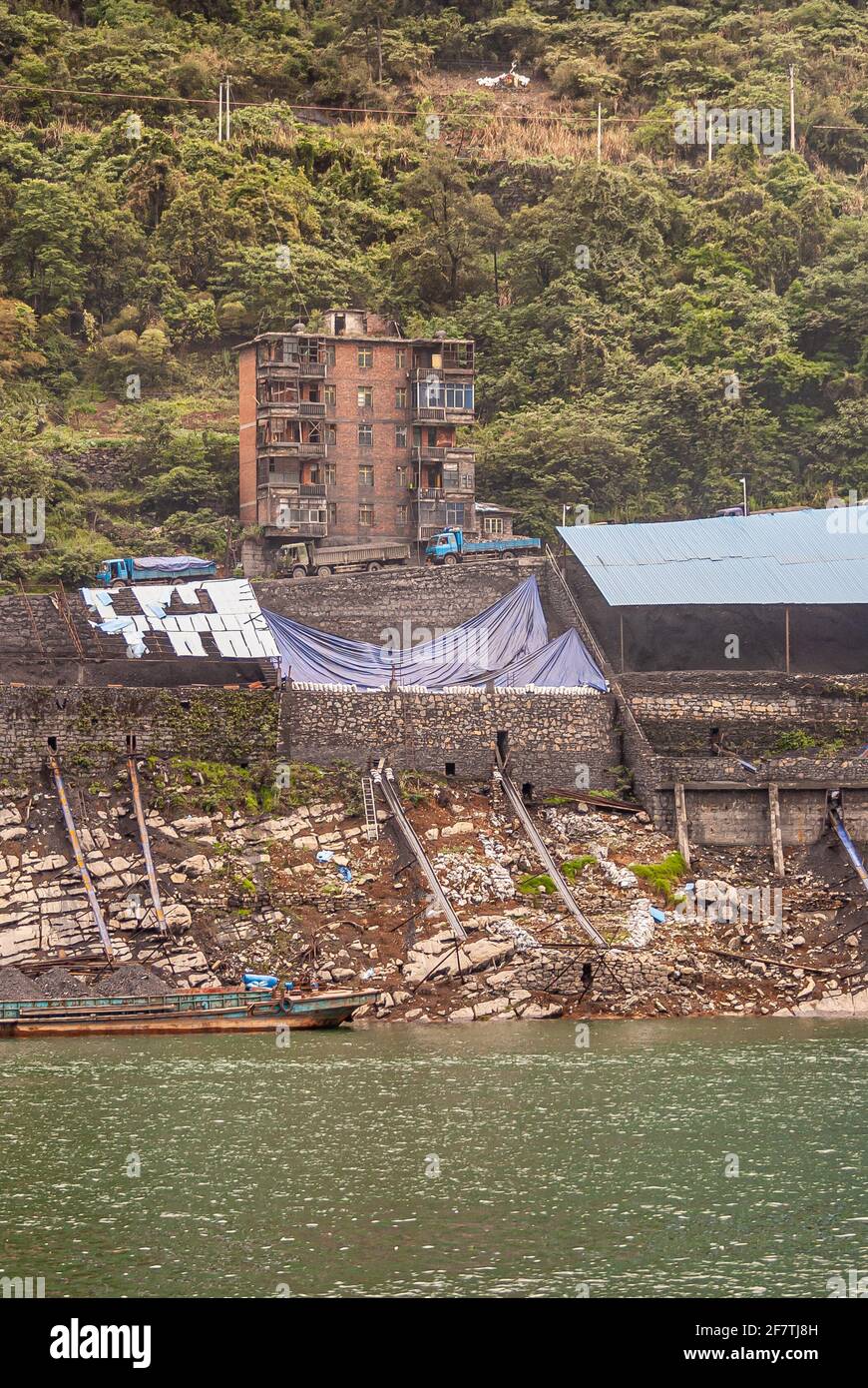 Yangtze River, Three Gorges, China - May 6, 2010: Near Xiling City in ...