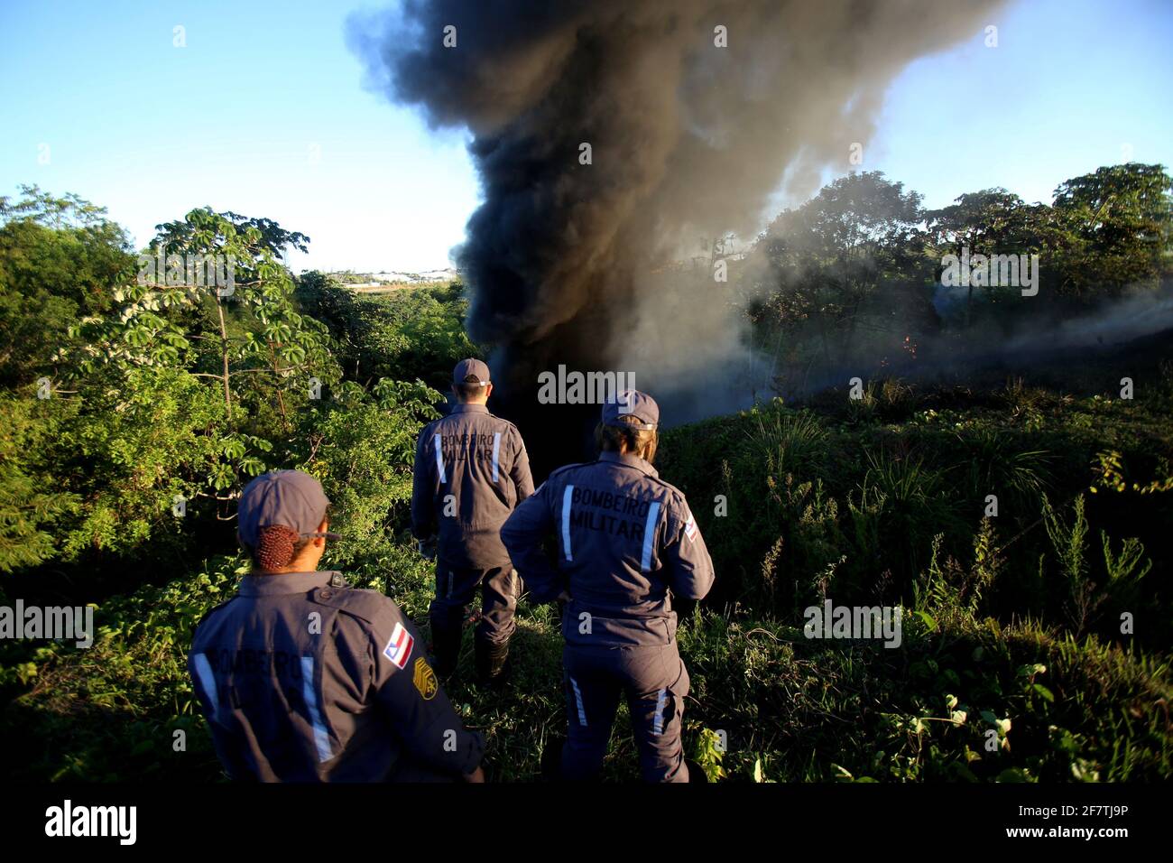 salvador, bahia / brazil - december 28, 2017: Fire Department members ...