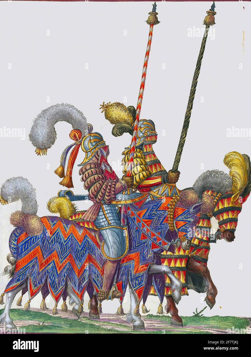 Illustration of two soldiers preparing for a fight Stock Photo - Alamy