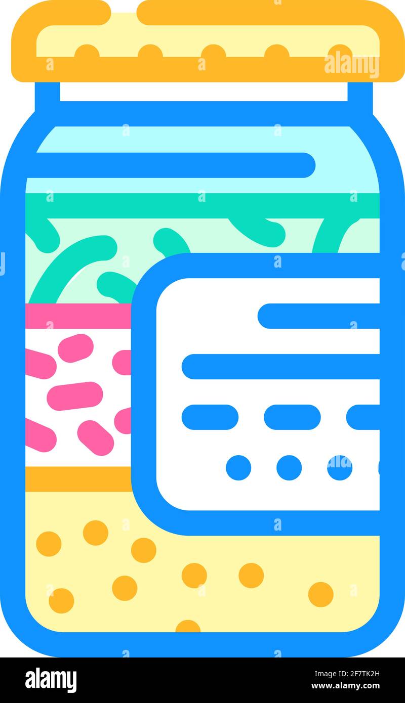 assorted pickled vegetables color icon vector illustration Stock Vector ...