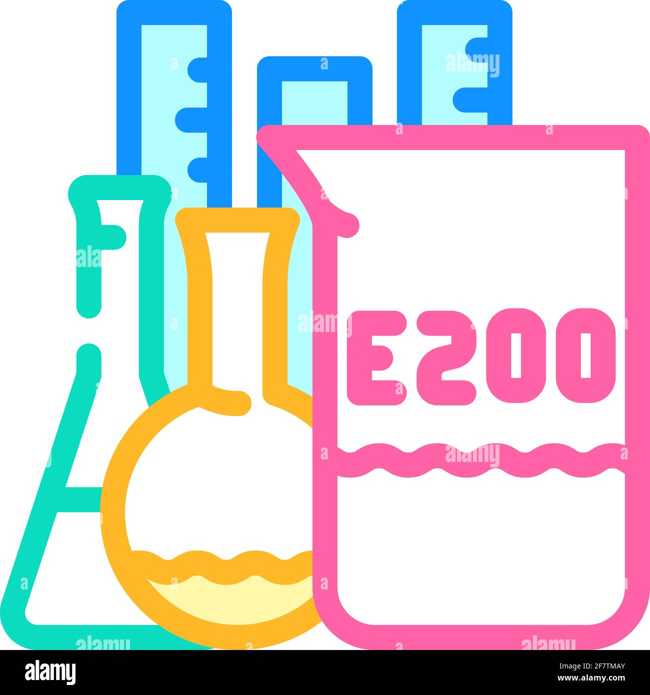 chemical inventory food additives color icon vector illustration Stock ...