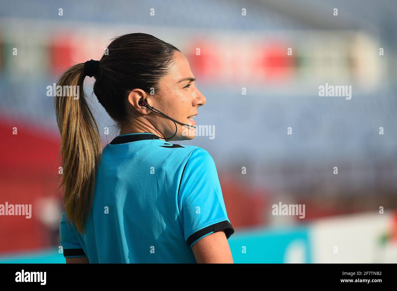 Assistant Referee Francesca Di Monte seen in action during UEFA Women's ...