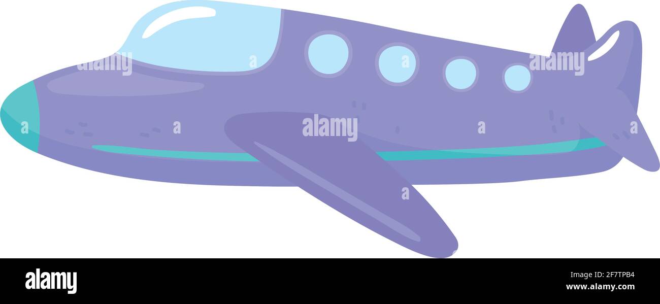 airplane transport cartoon icon isolated Stock Vector Image & Art - Alamy