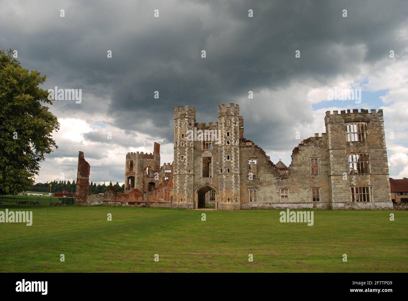 Front view of Cowdray House-a historic Tudor House set in Midhurst ...