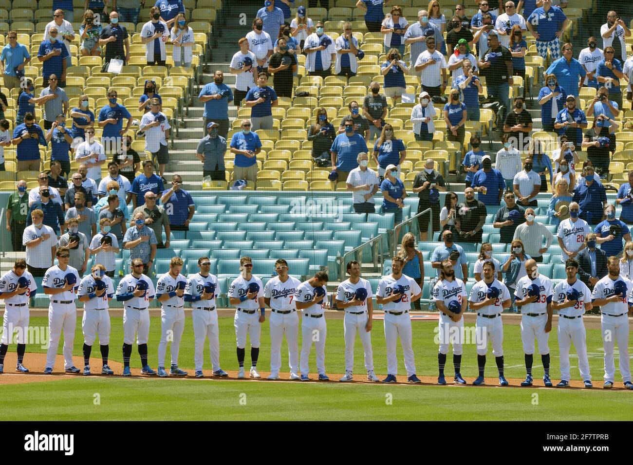 Los Angeles, United States. 09th Apr, 2021. The Los Angeles Dodgers and ...