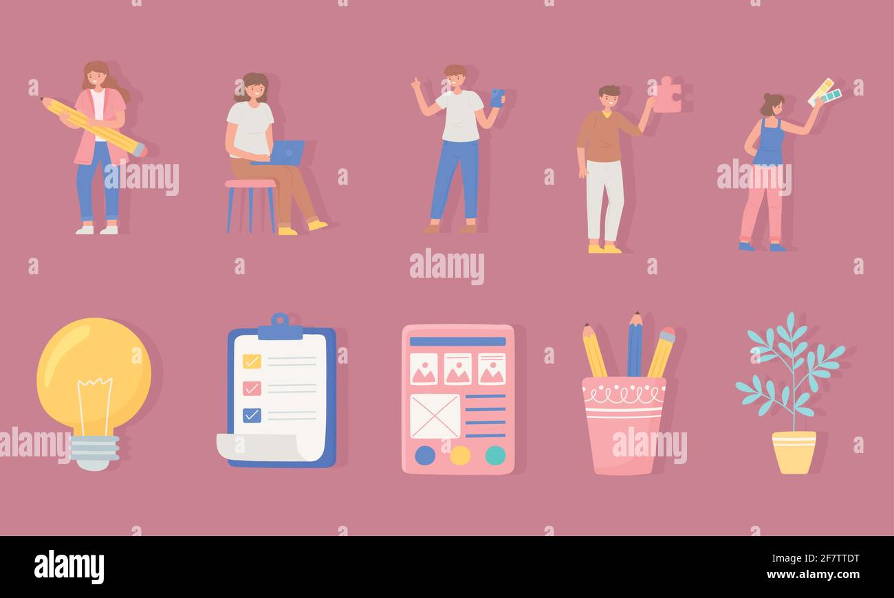 Designers working team Stock Vector Images - Alamy