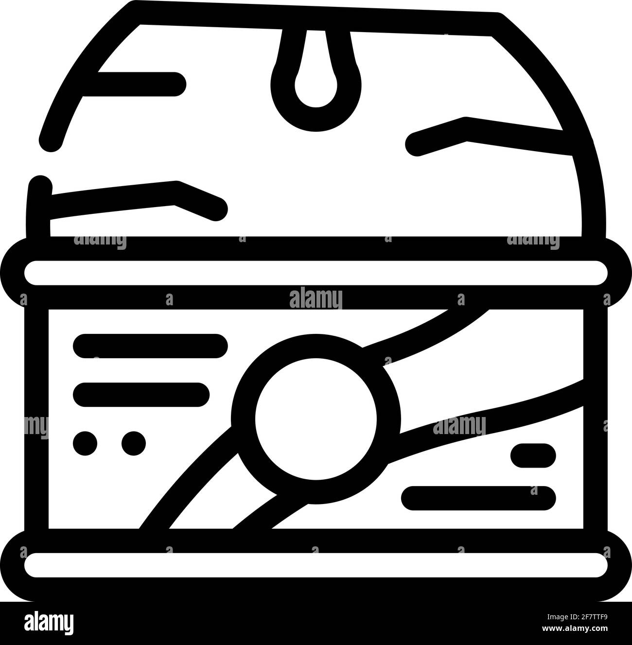 open container of canned food line icon vector illustration Stock ...