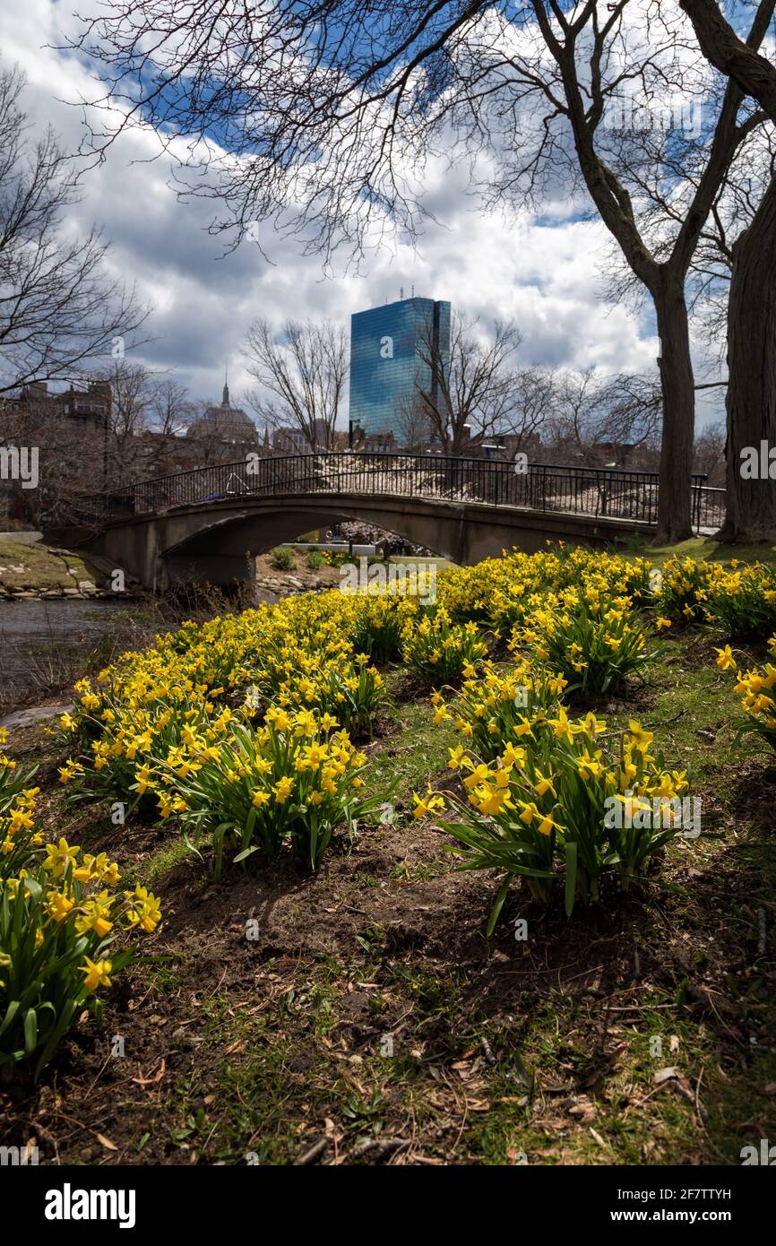 Places of Boston in Spring Stock Photo - Alamy