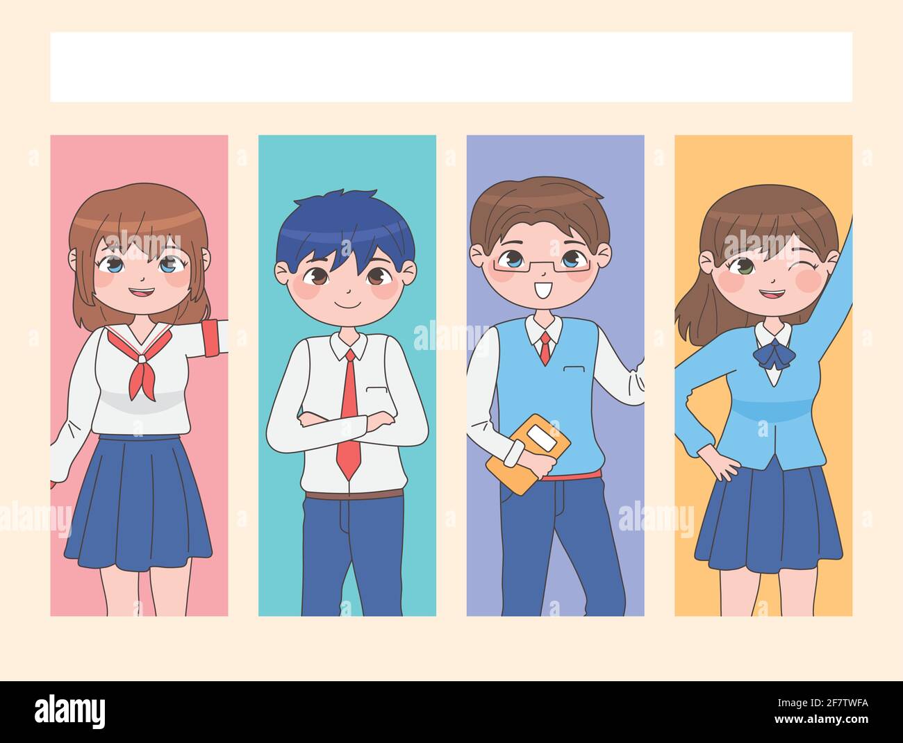 manga people students comic anime Stock Vector Image & Art - Alamy