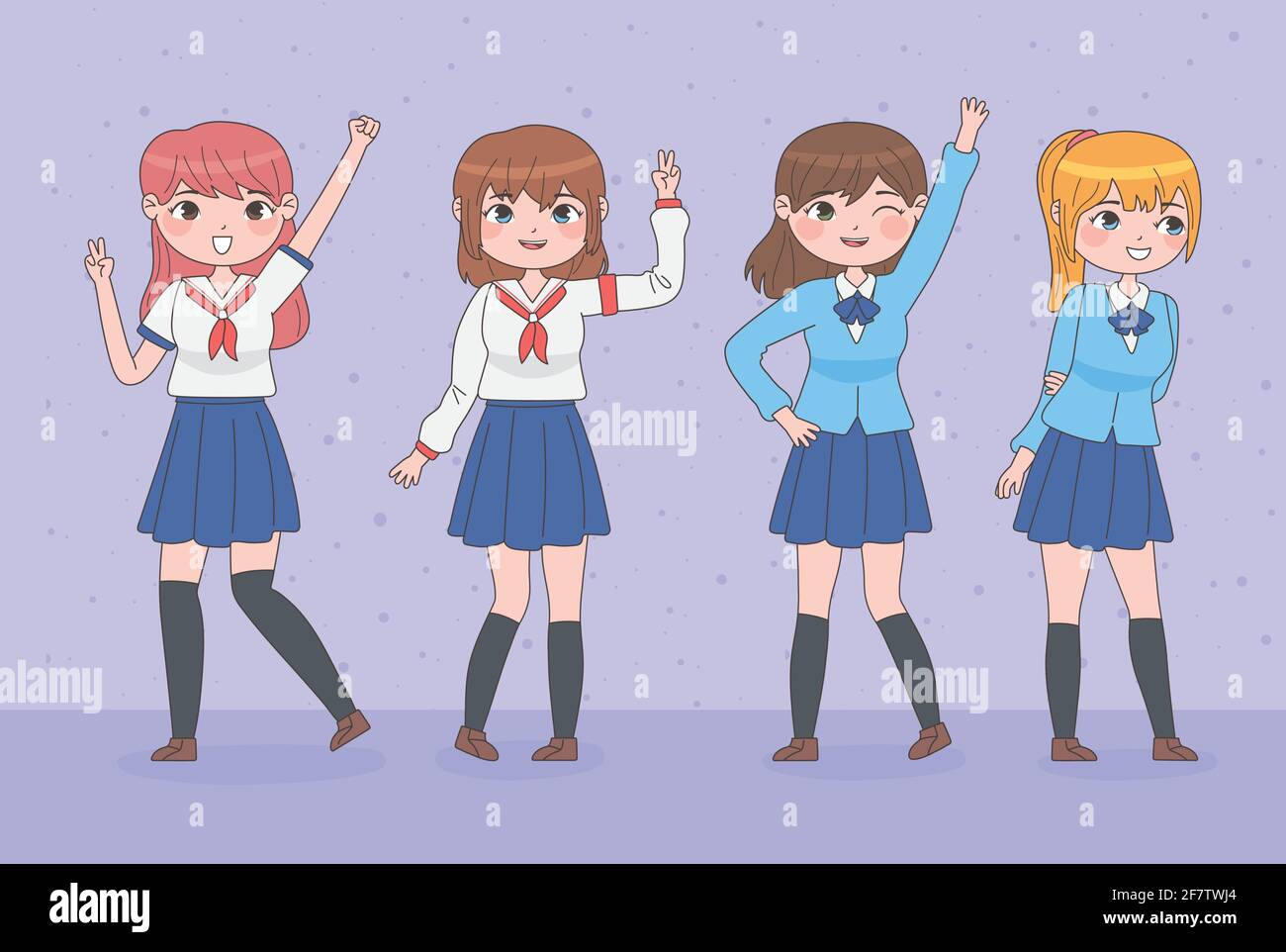 manga girls anime characters comic Stock Vector Image & Art - Alamy