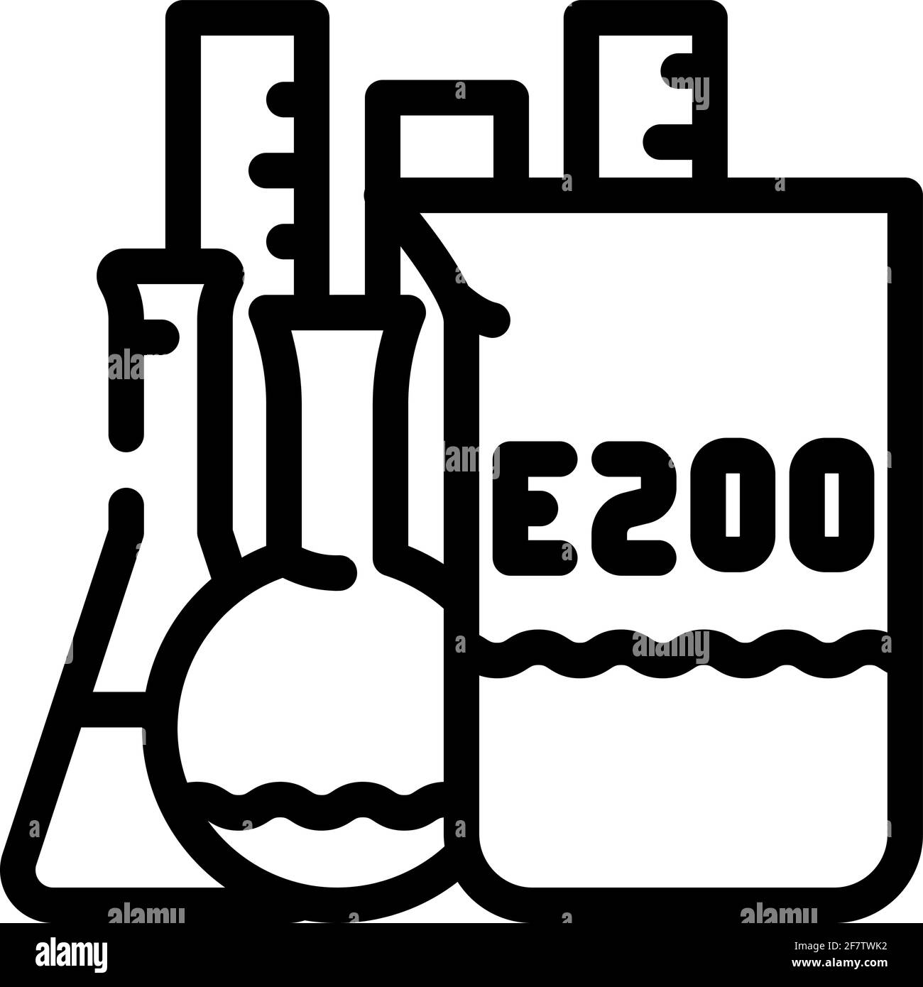 chemical inventory food additives line icon vector illustration Stock ...