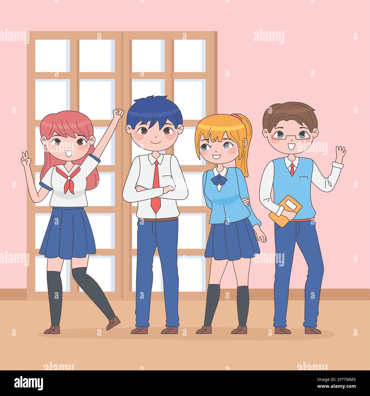 manga students school cartoon comic Stock Vector Image & Art - Alamy