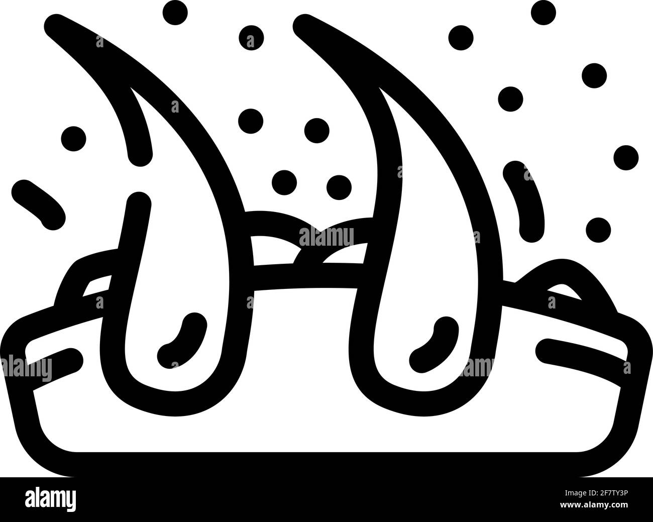 dandruff hair line icon vector illustration black Stock Vector Image ...