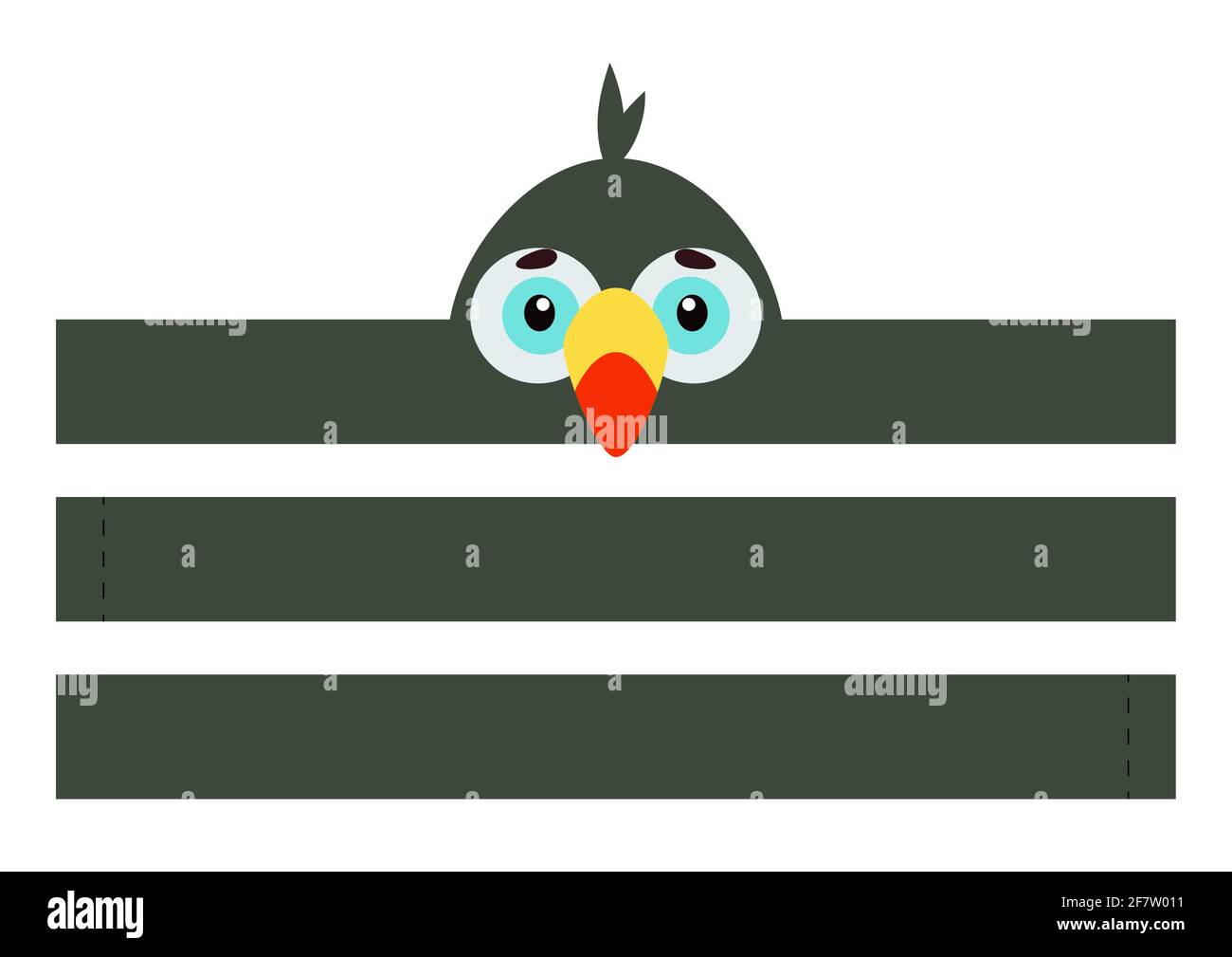 Printable toucan paper crown. Party headband die cut template for ...