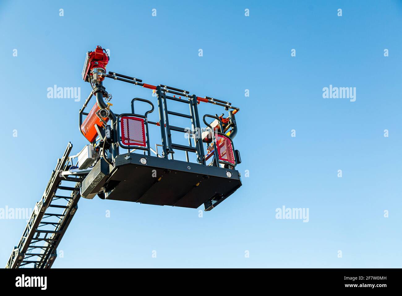 Modern fire fighter truck equipped with the latest tools for rescue ...
